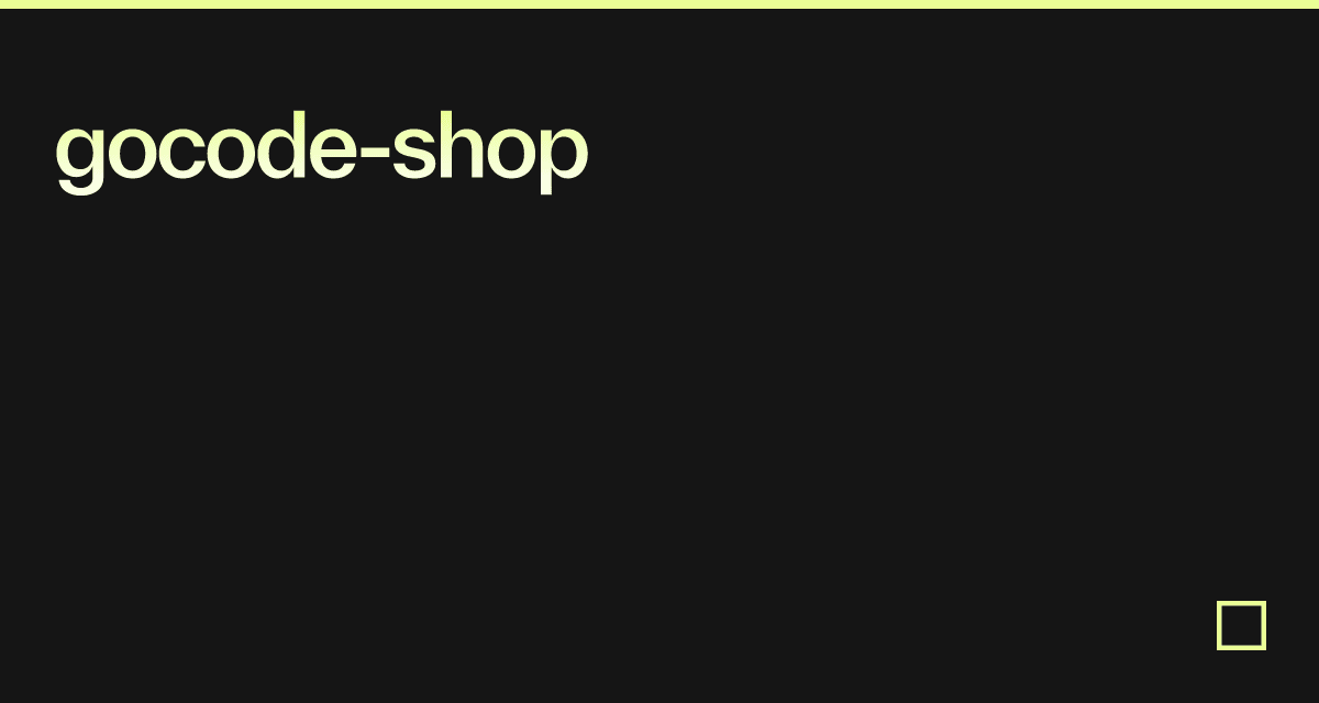gocode-shop - Codesandbox