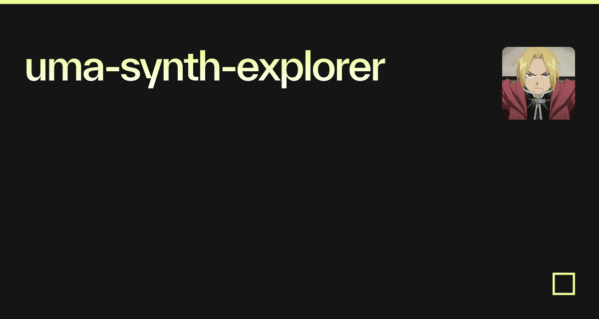 uma-synth-explorer - Codesandbox