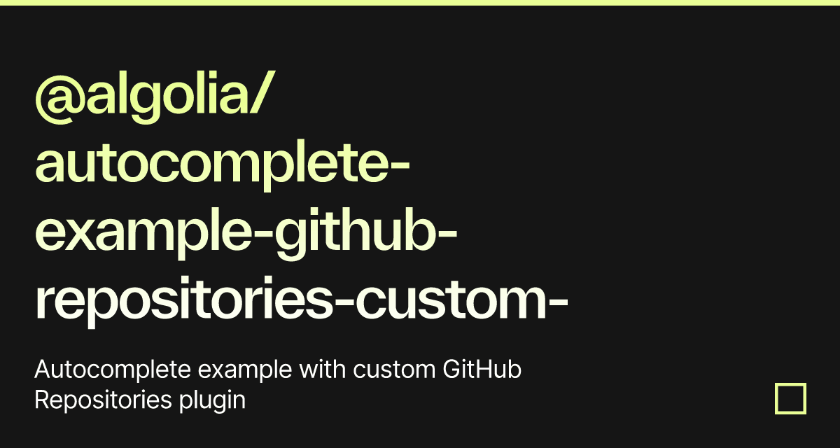 @algolia/autocomplete-example-github-repositories-custom-plugin - Codesandbox