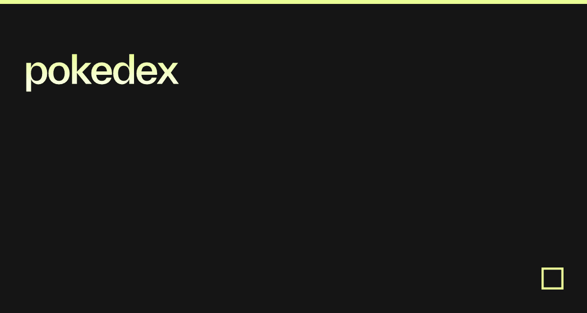 pokedex - Codesandbox