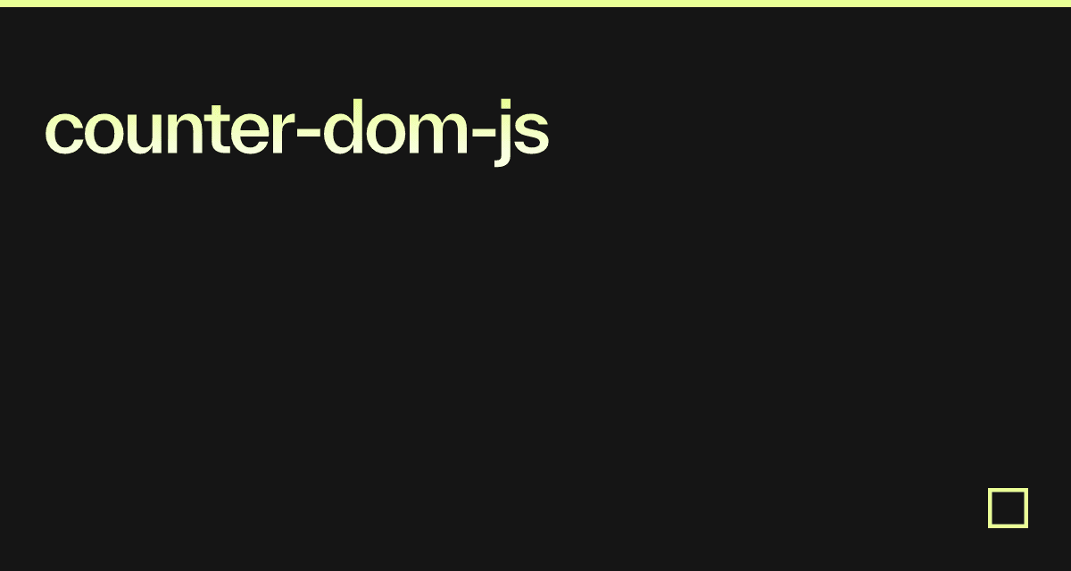 counter-dom-js - Codesandbox
