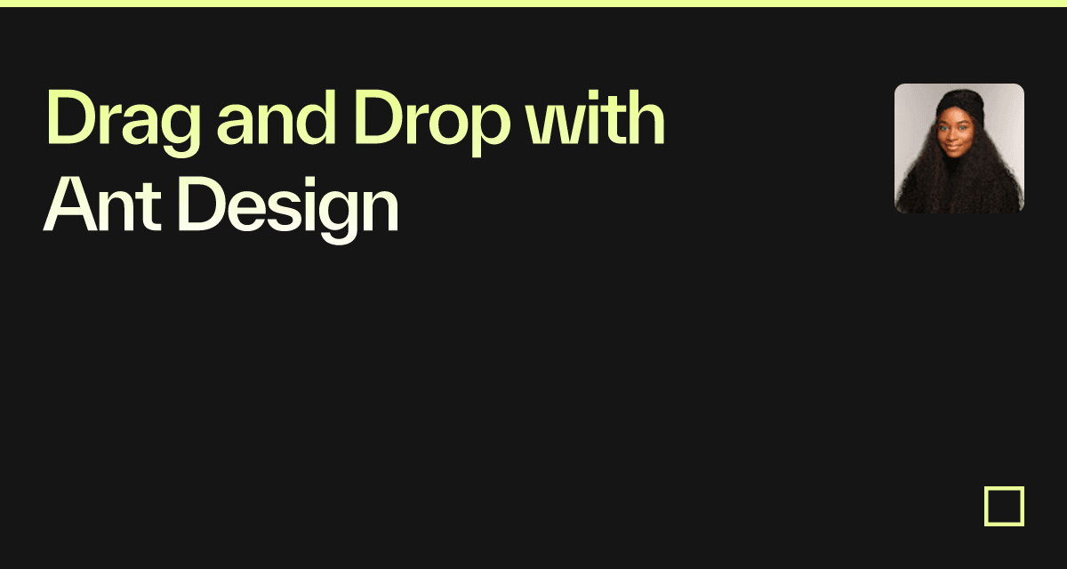 Drag and Drop with Ant Design - Codesandbox