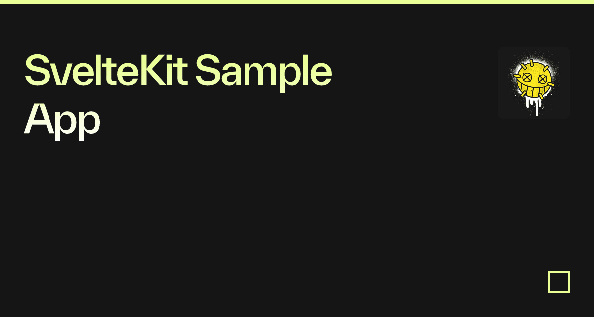 Sveltekit Sample App Codesandbox