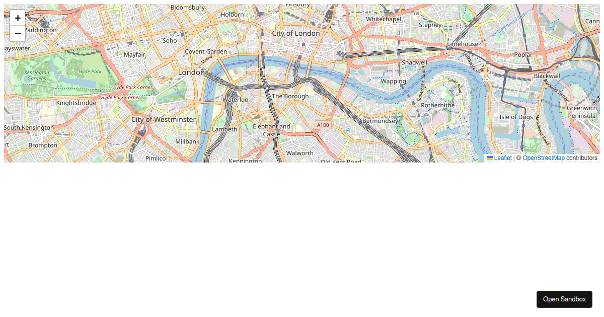 Leaflet-react-getbounds - Codesandbox