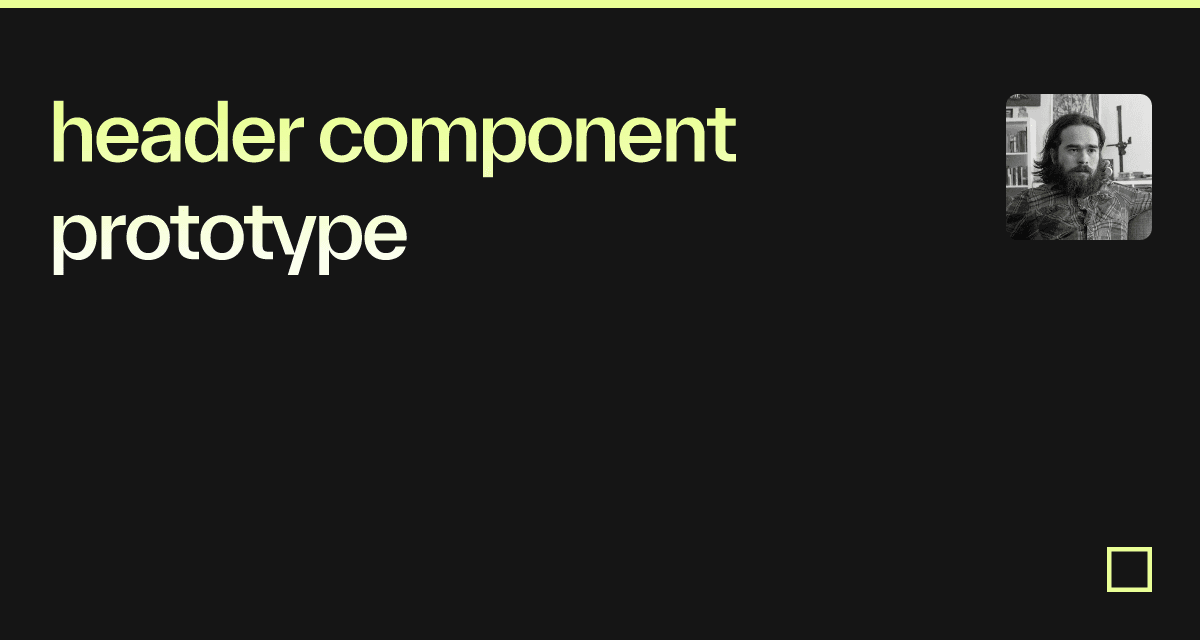 header component prototype - Codesandbox