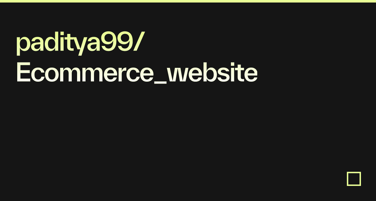 paditya99/Ecommerce_website - Codesandbox