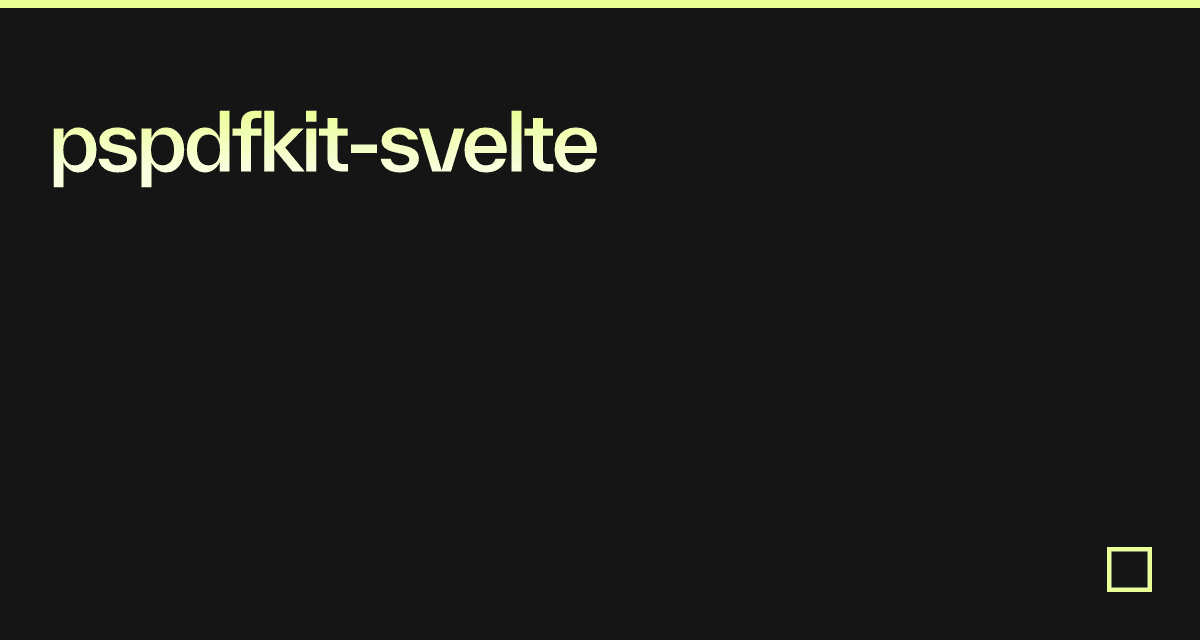 pspdfkit-svelte - Codesandbox