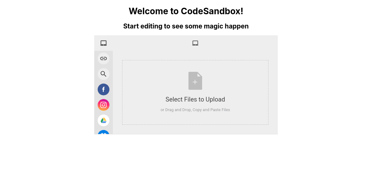 Filestack-inline-file-picker - Codesandbox