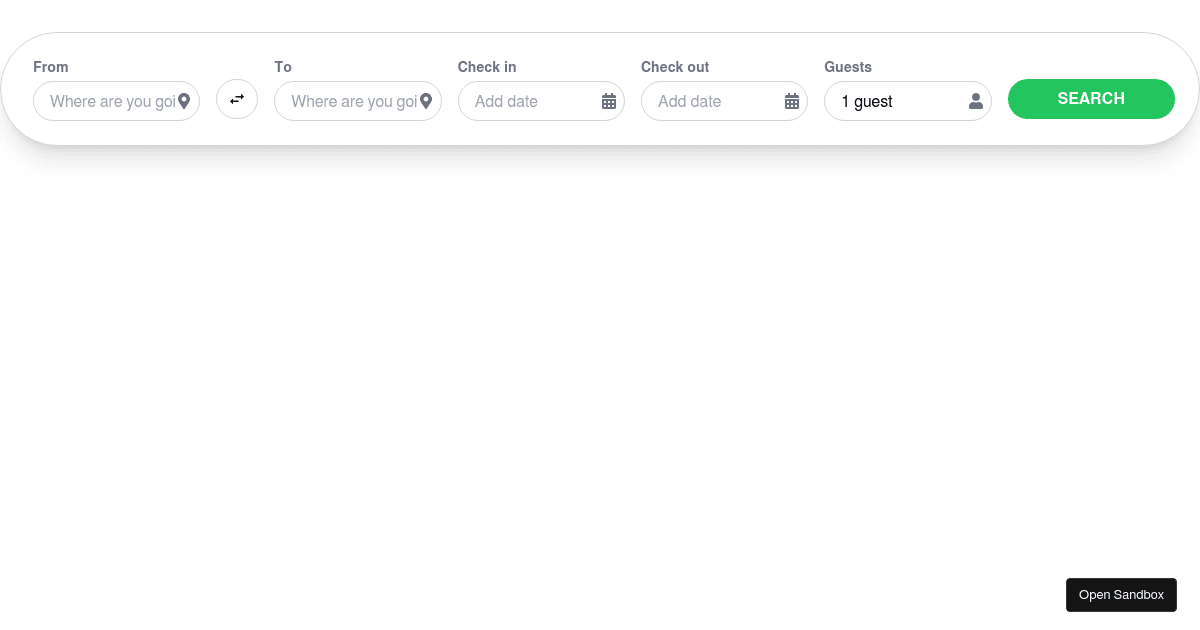 React Booking Form example (forked) - Codesandbox