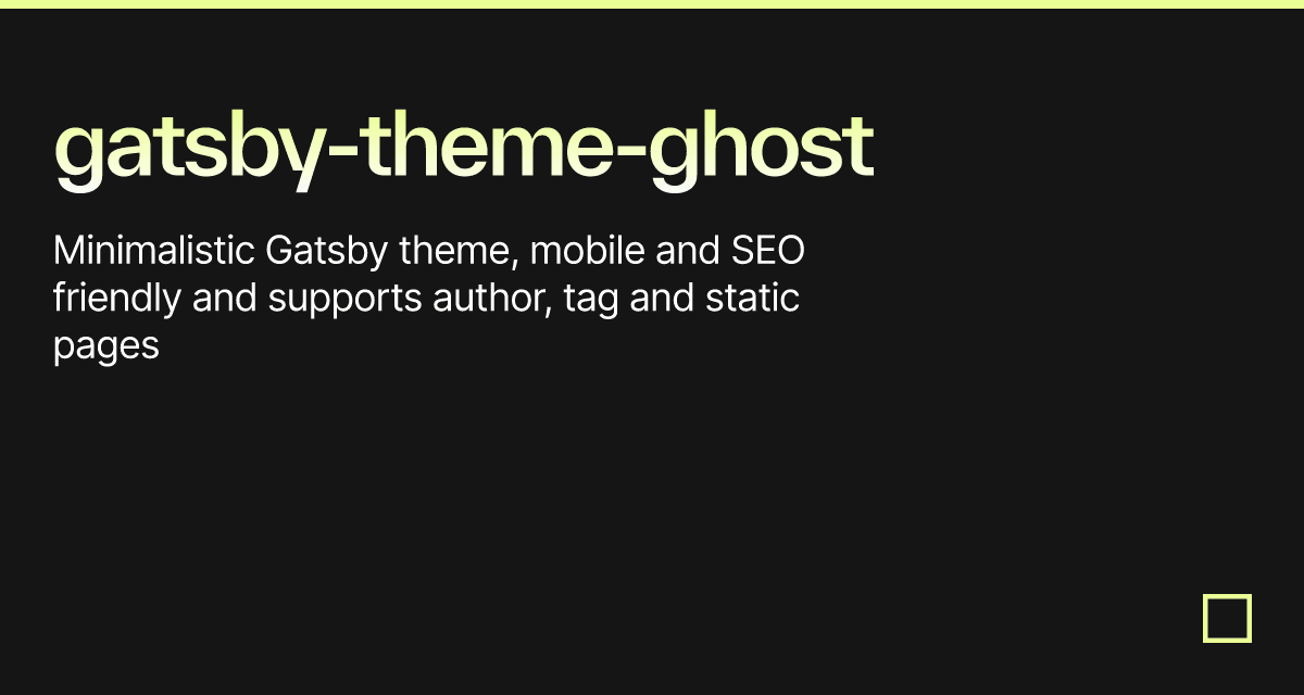 gatsby-theme-ghost - Codesandbox
