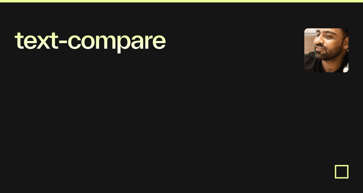 text-compare - Codesandbox