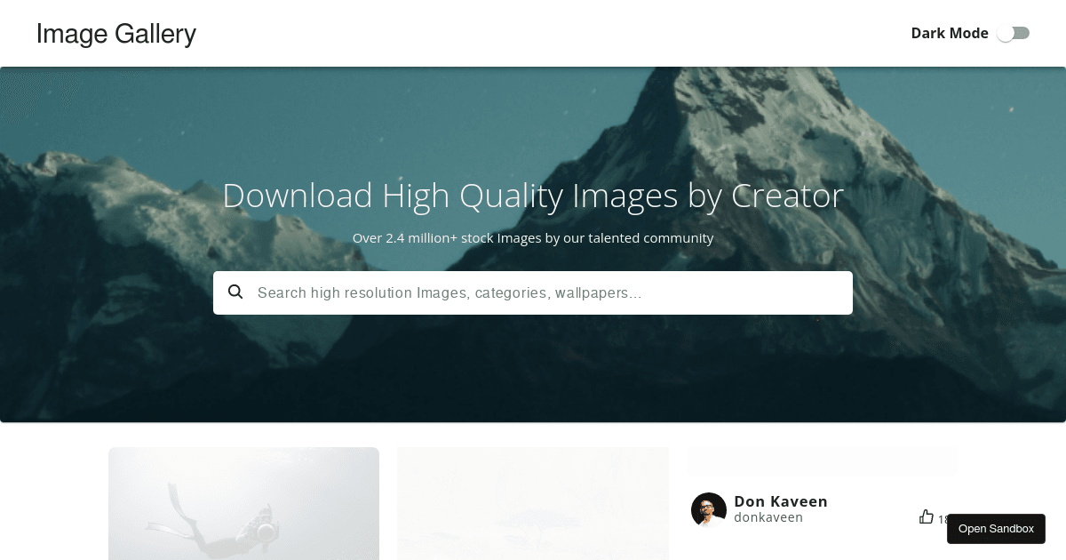 react-unsplash-gallary (forked) - Codesandbox