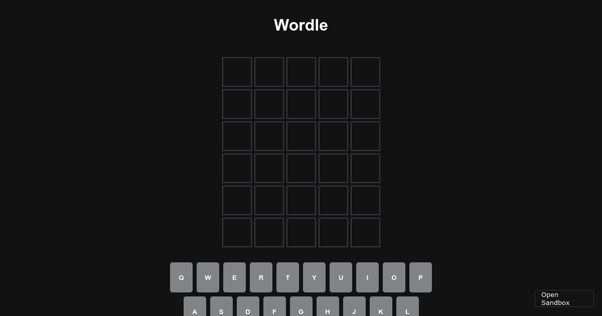 wordle-UI-clone - Codesandbox