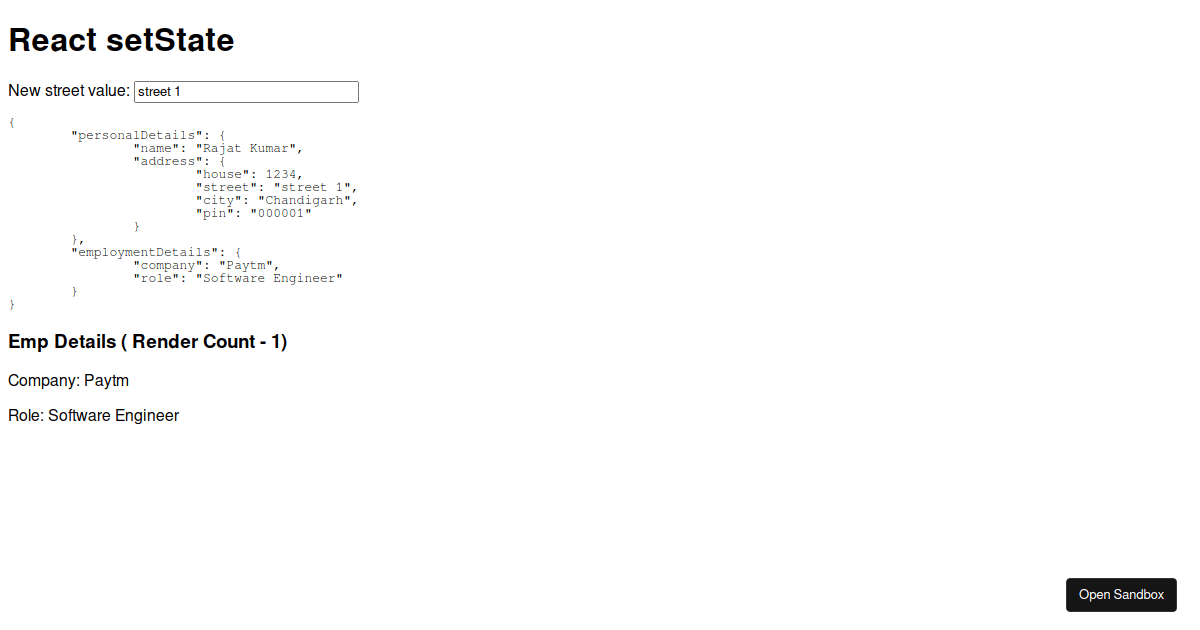 React Setstate Using Immer Codesandbox