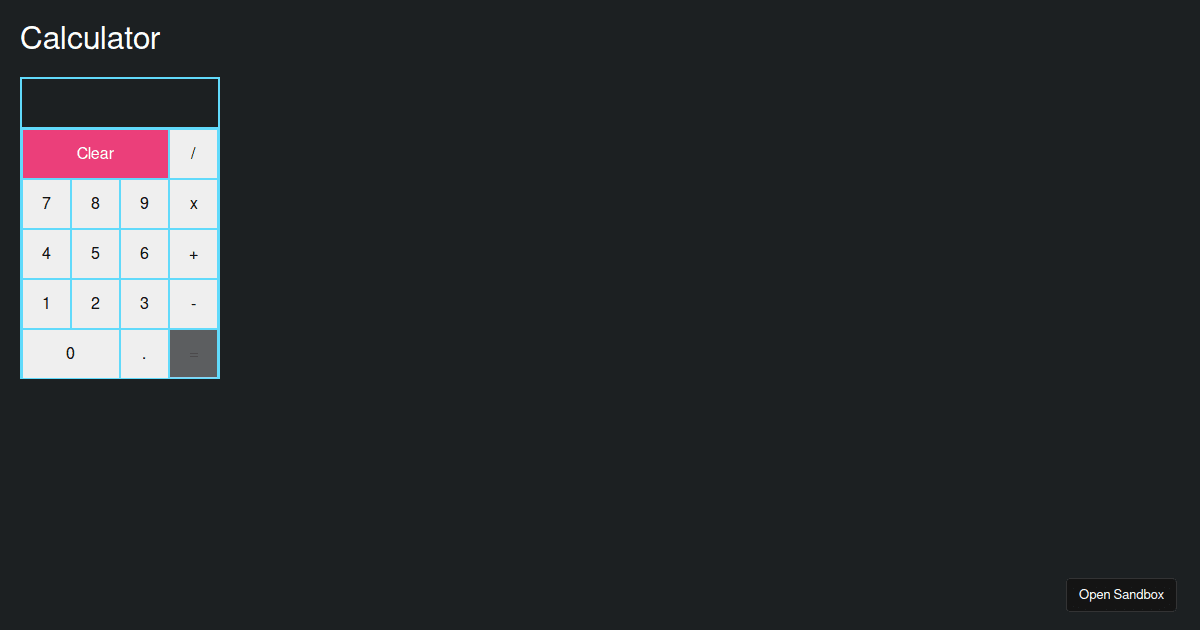 React Calculator Codesandbox