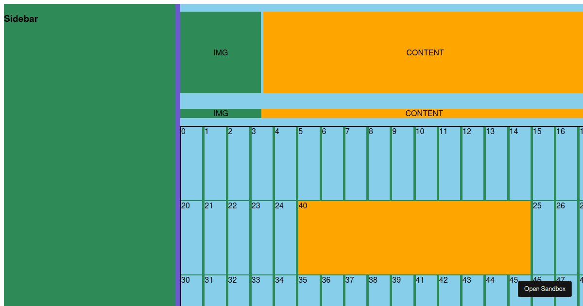 React Grid Playground - Codesandbox