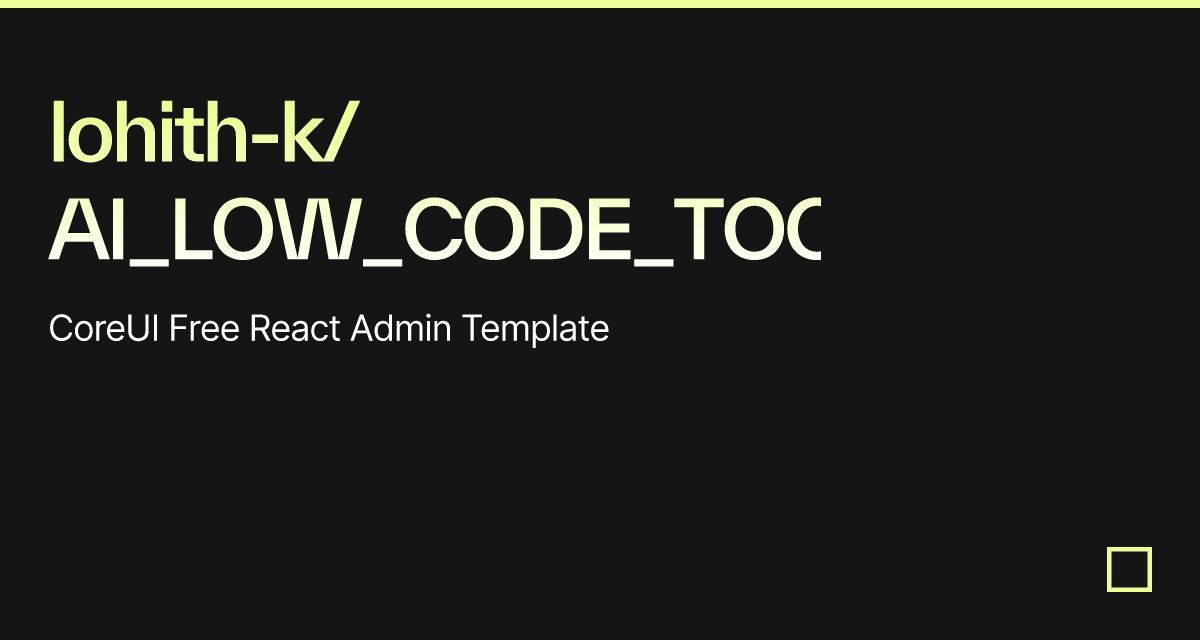 lohith-k/AI_LOW_CODE_TOOL - Codesandbox