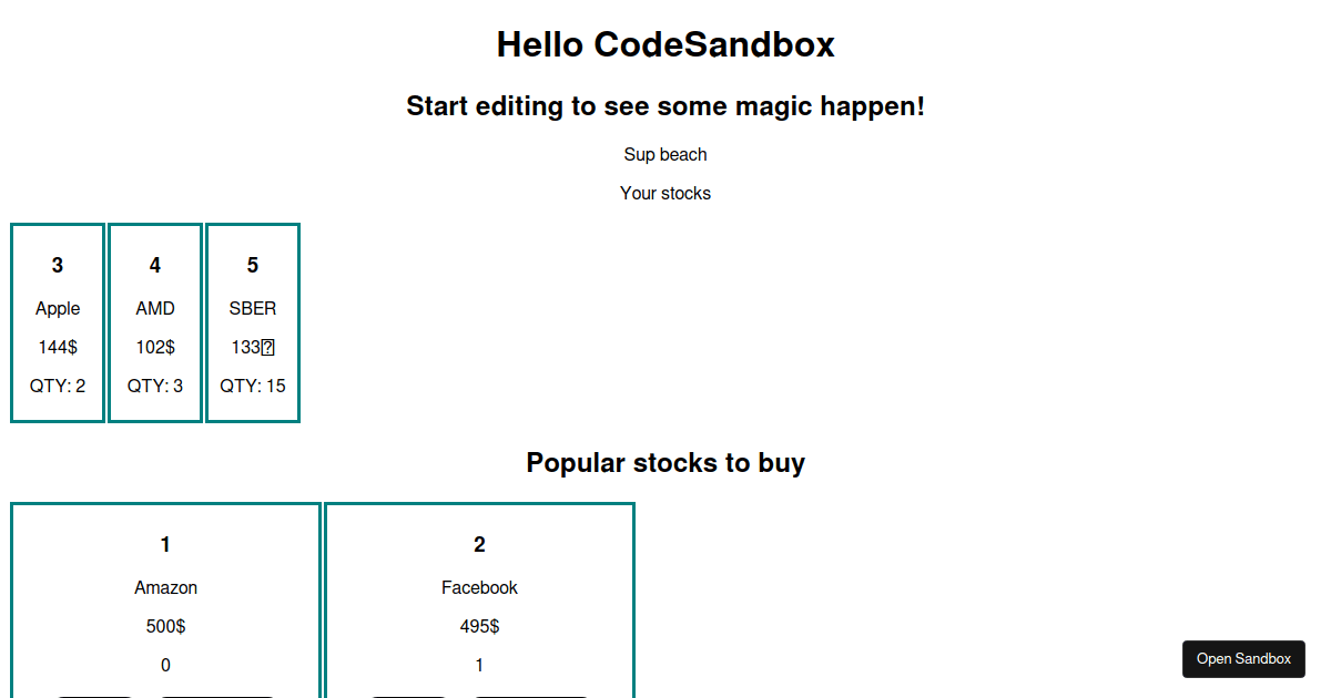 react-stocks-cart2 - Codesandbox