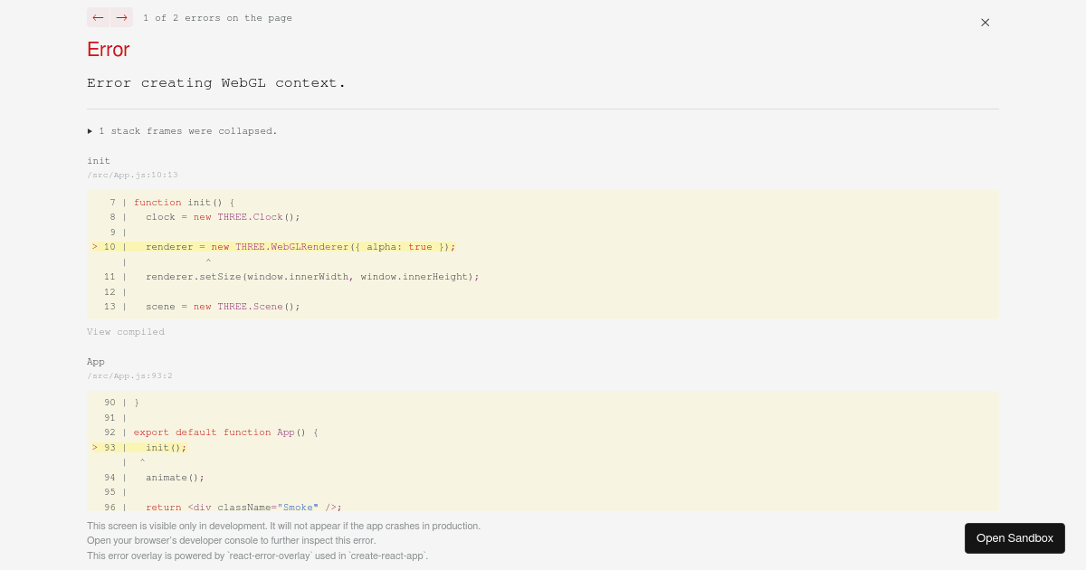 Smoke animation three.js (forked) - Codesandbox Smoke animation three.js (forked) - Codesandbox