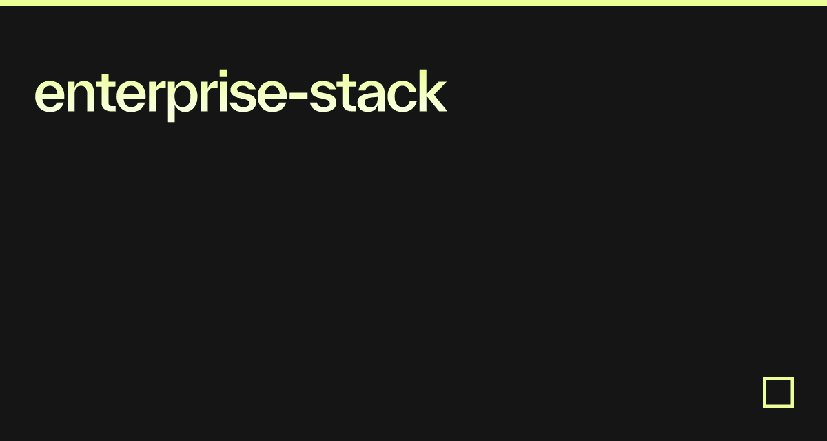 enterprise-stack - Codesandbox