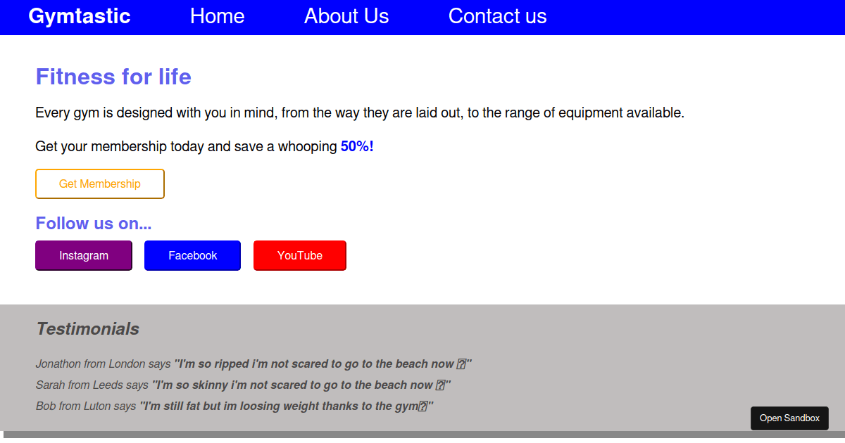 gym-basic-github - Codesandbox