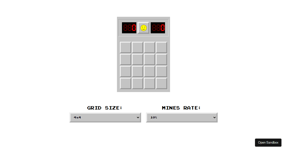 minesweeper-ui - Codesandbox