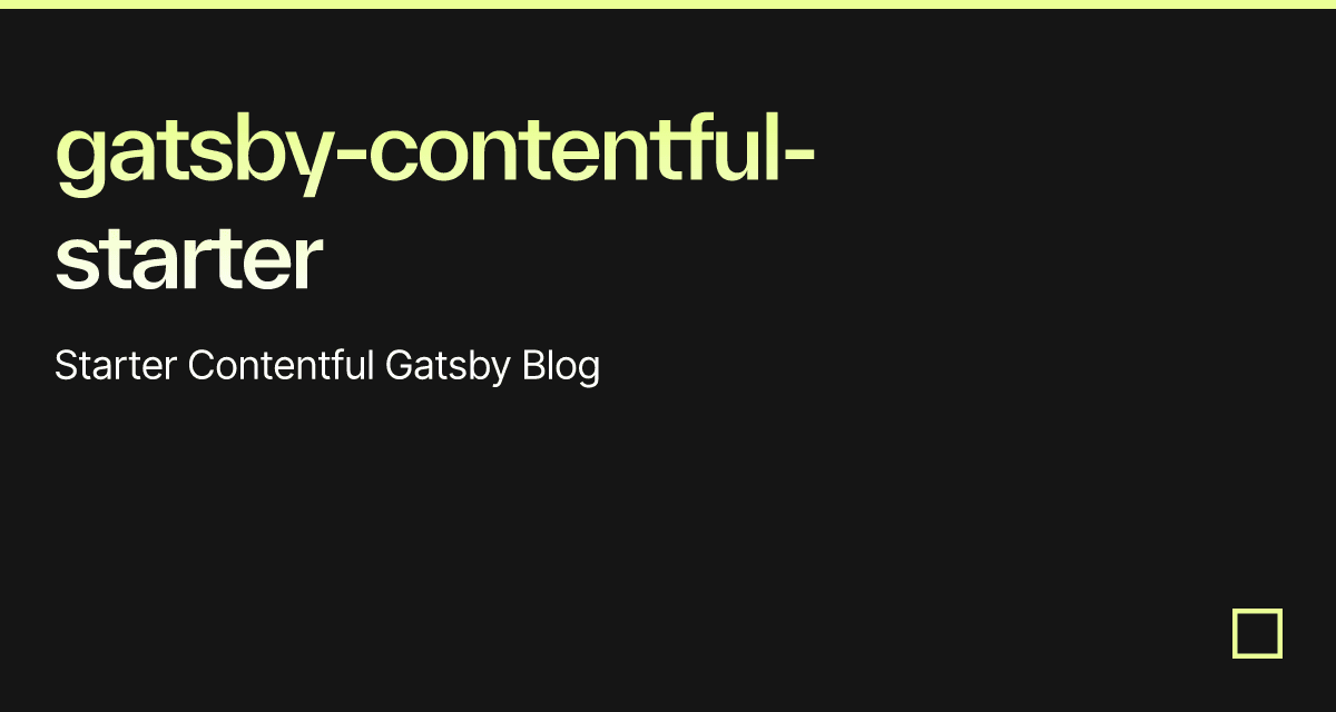 gatsby-contentful-starter - Codesandbox