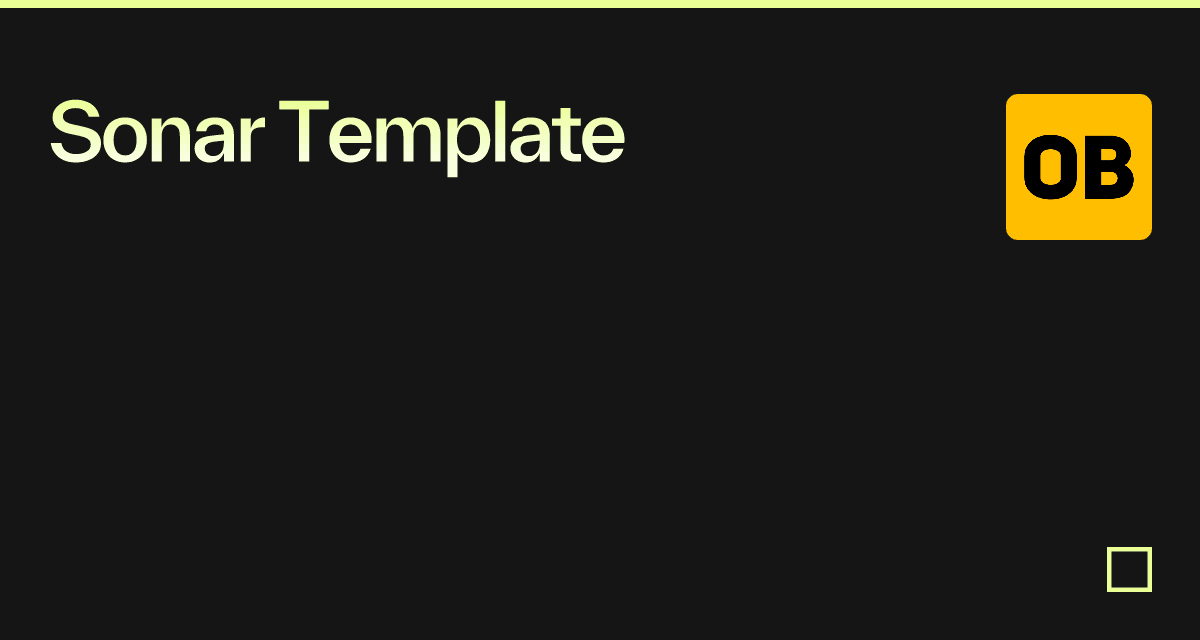 Sonar Template - Codesandbox