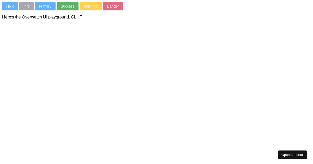 Overwatch UI playground - Codesandbox