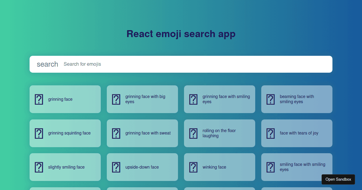 react-emoji-search-app - Codesandbox