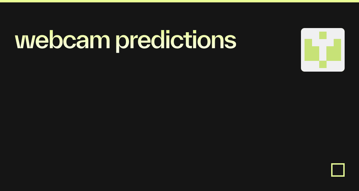 webcam predictions - Codesandbox