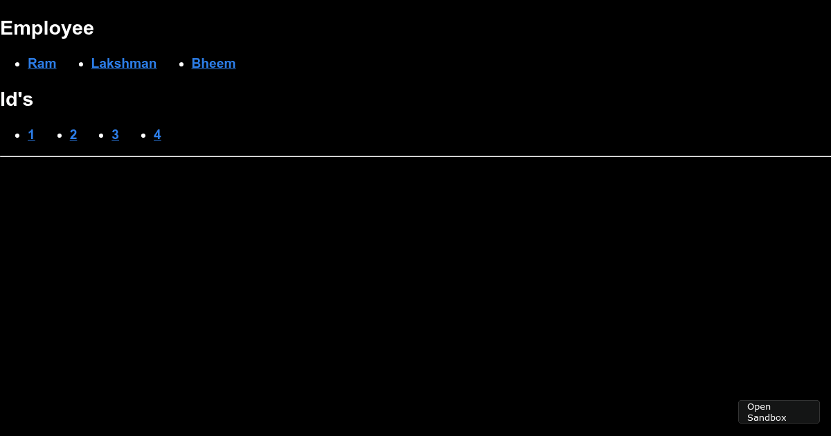 router-urlparameters-questions - Codesandbox