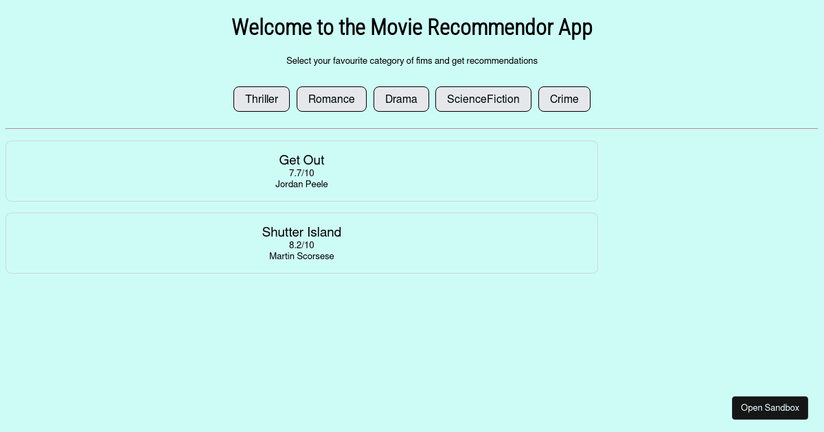 movie-recommendation-app - Codesandbox