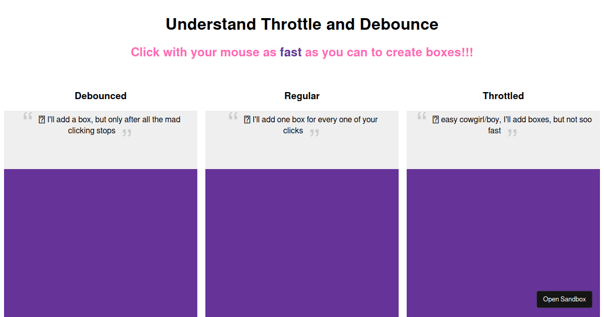 throttle-debounce-demo - Codesandbox