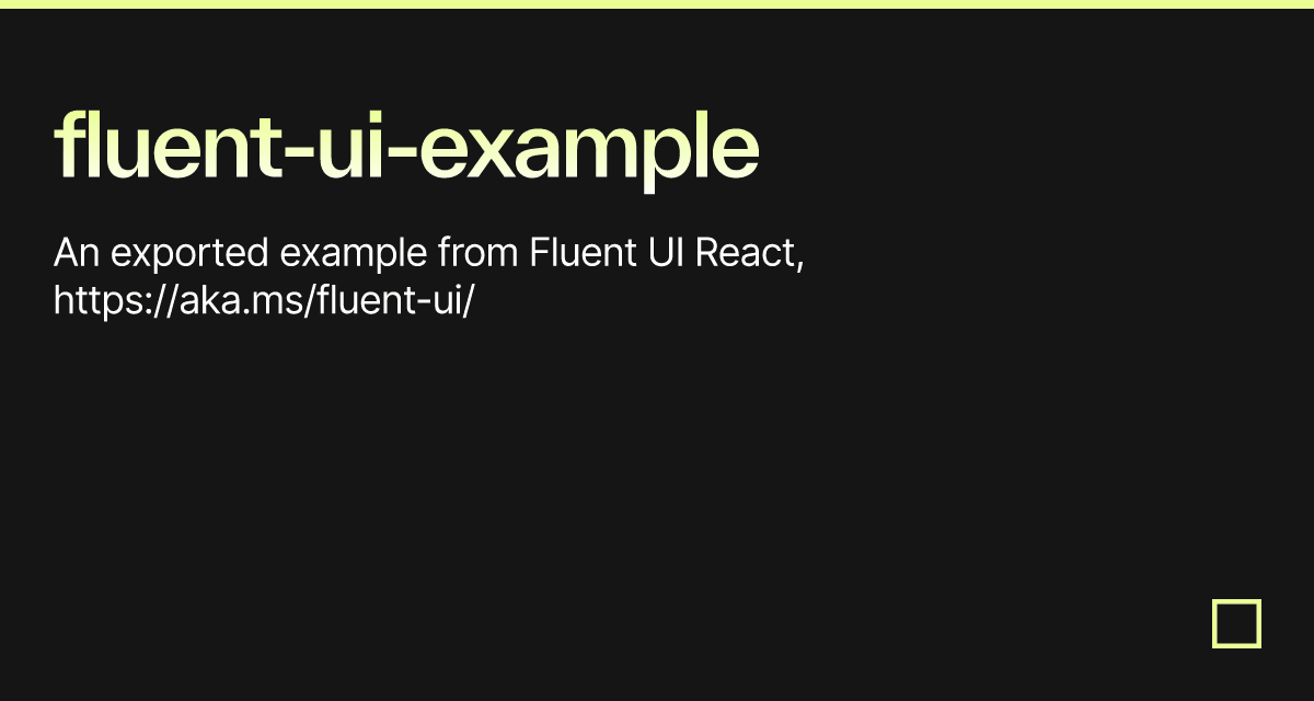 fluent-ui-example - Codesandbox