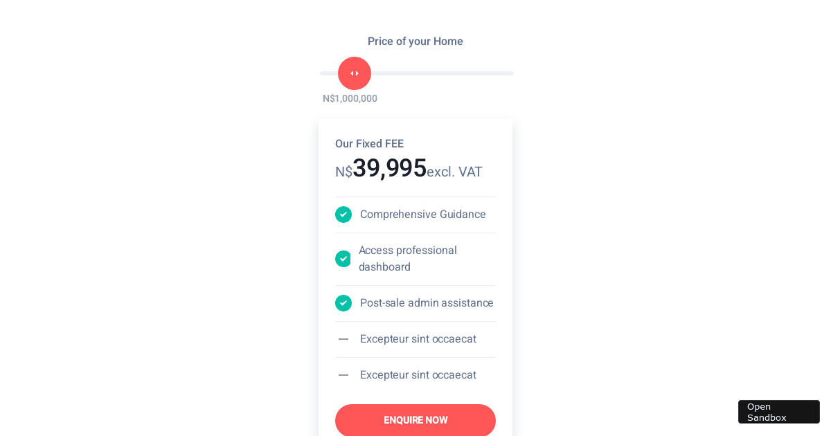 html-pricing-slider - Codesandbox