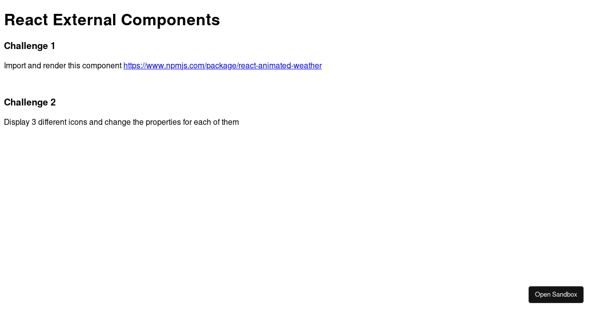 React External Components (forked) - Codesandbox