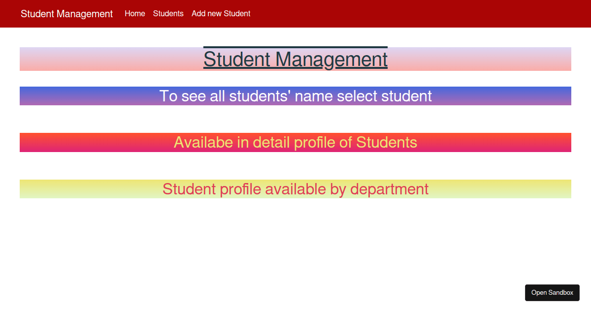 StudentData - Codesandbox