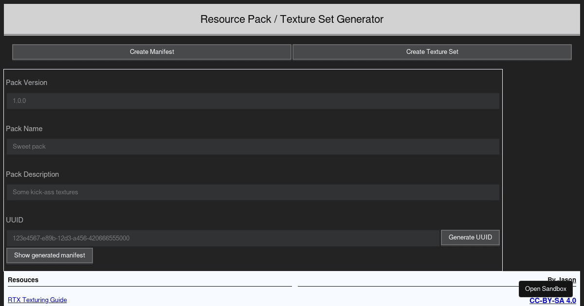 minecraft-texture-set-json-file-generator - Codesandbox