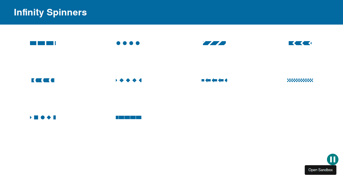 Infinity Spinners - Codesandbox