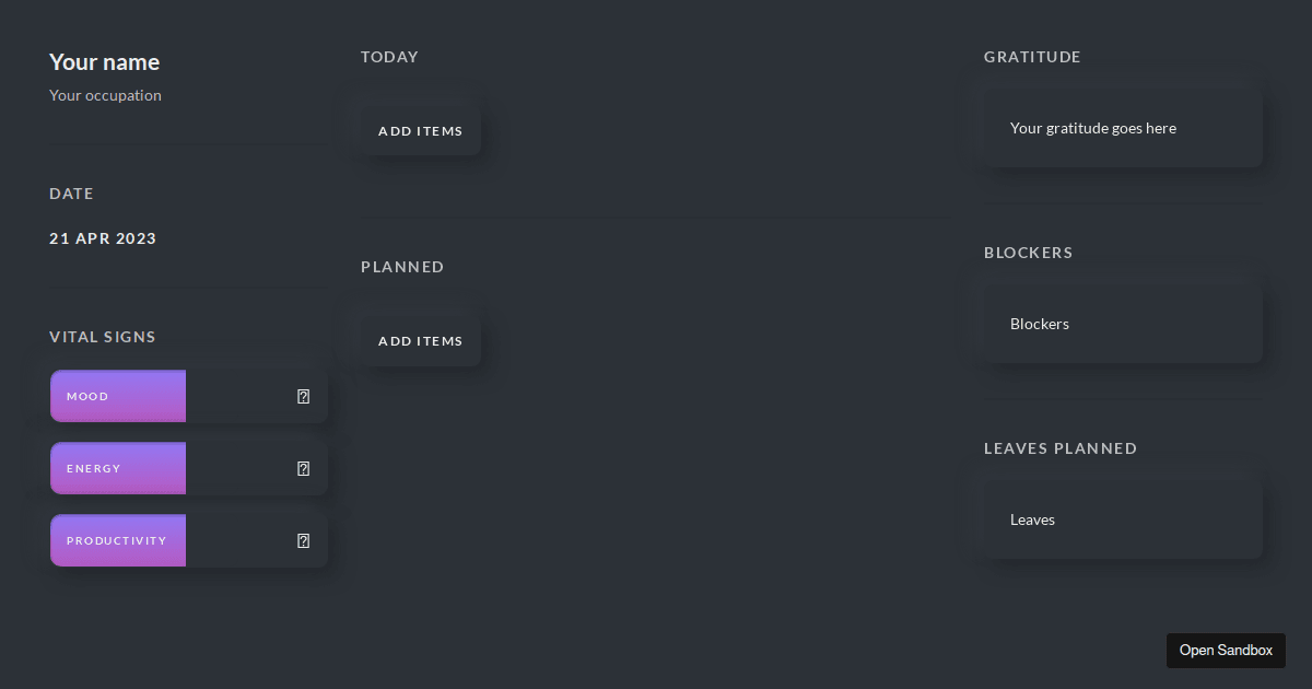 mihelchris/daily-report-template - Codesandbox