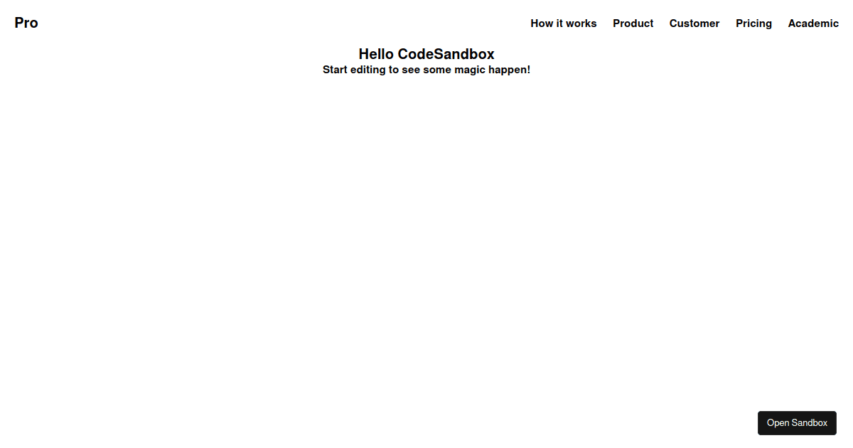 Mega Menu React Codesandbox