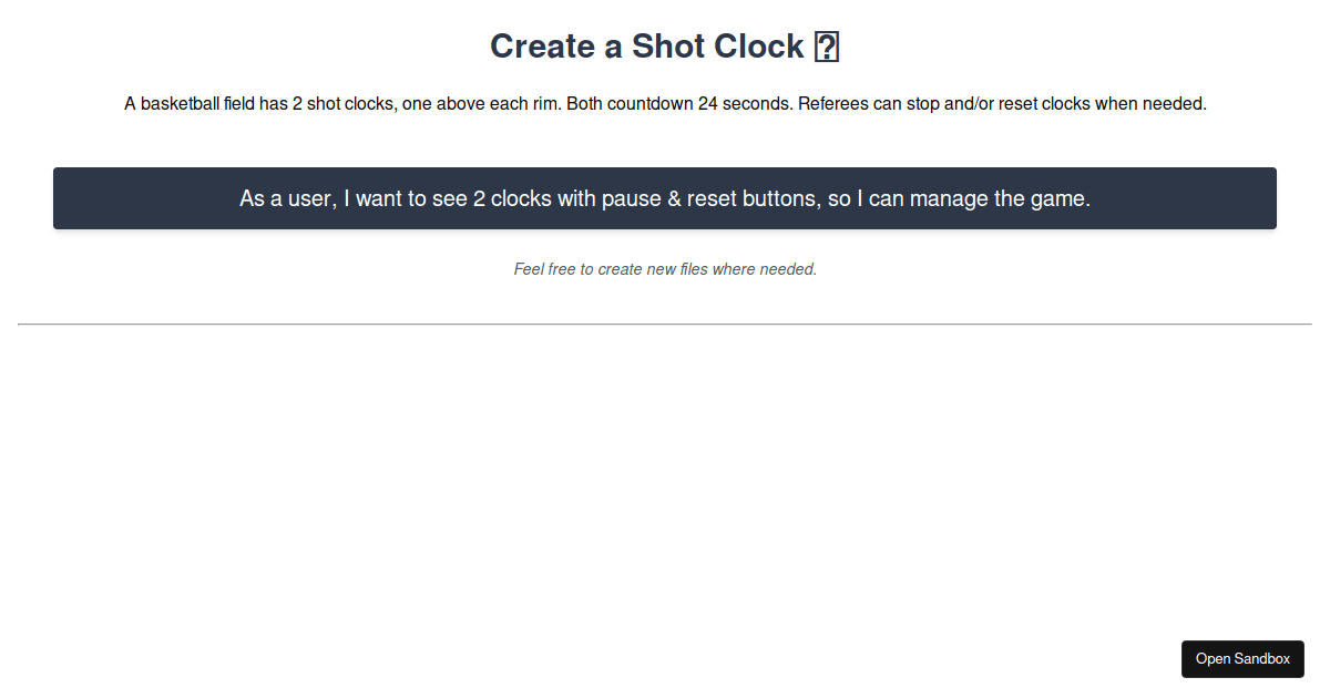 Angular Quiz: Shot Clock (forked) - Codesandbox Angular Quiz: Shot Clock (forked) - Codesandbox