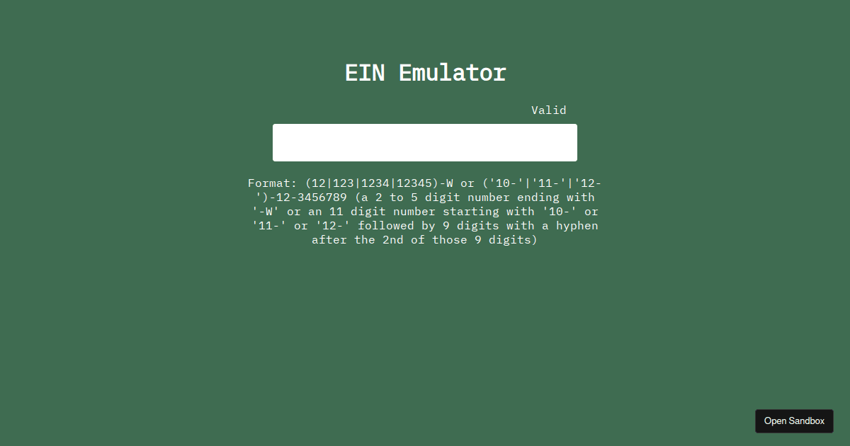 EIN Emulator - Codesandbox