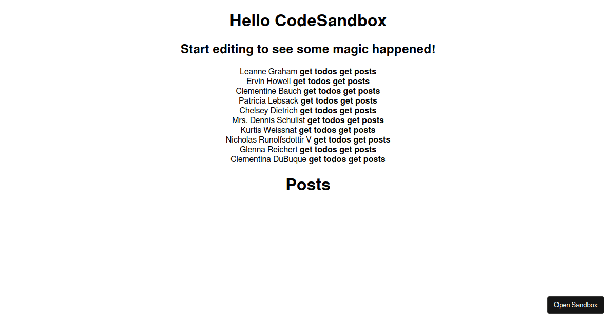 Yeshwanth581userswithpostsreact Redux Codesandbox