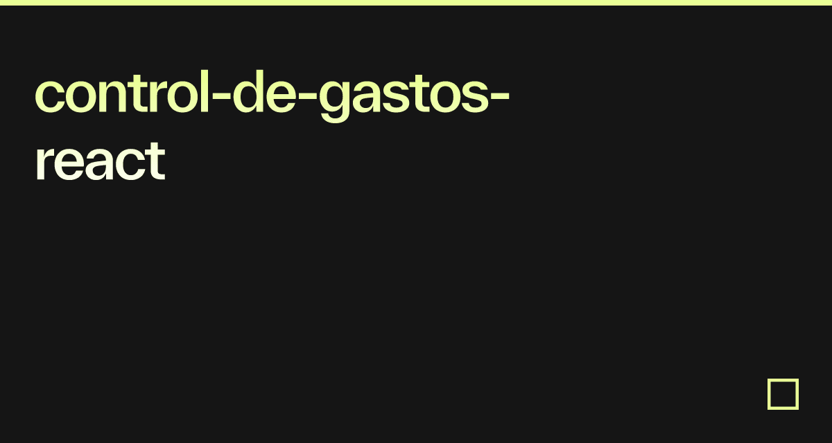 control-de-gastos-react - Codesandbox