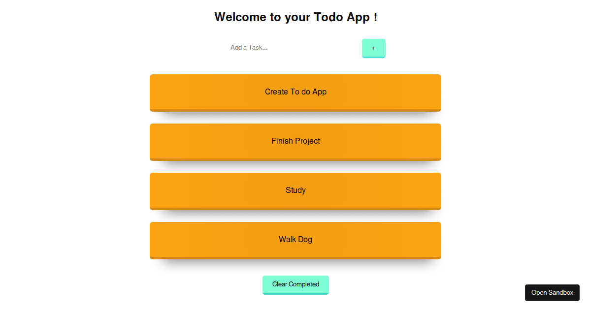 Todo App (Class Comp Form) - Codesandbox