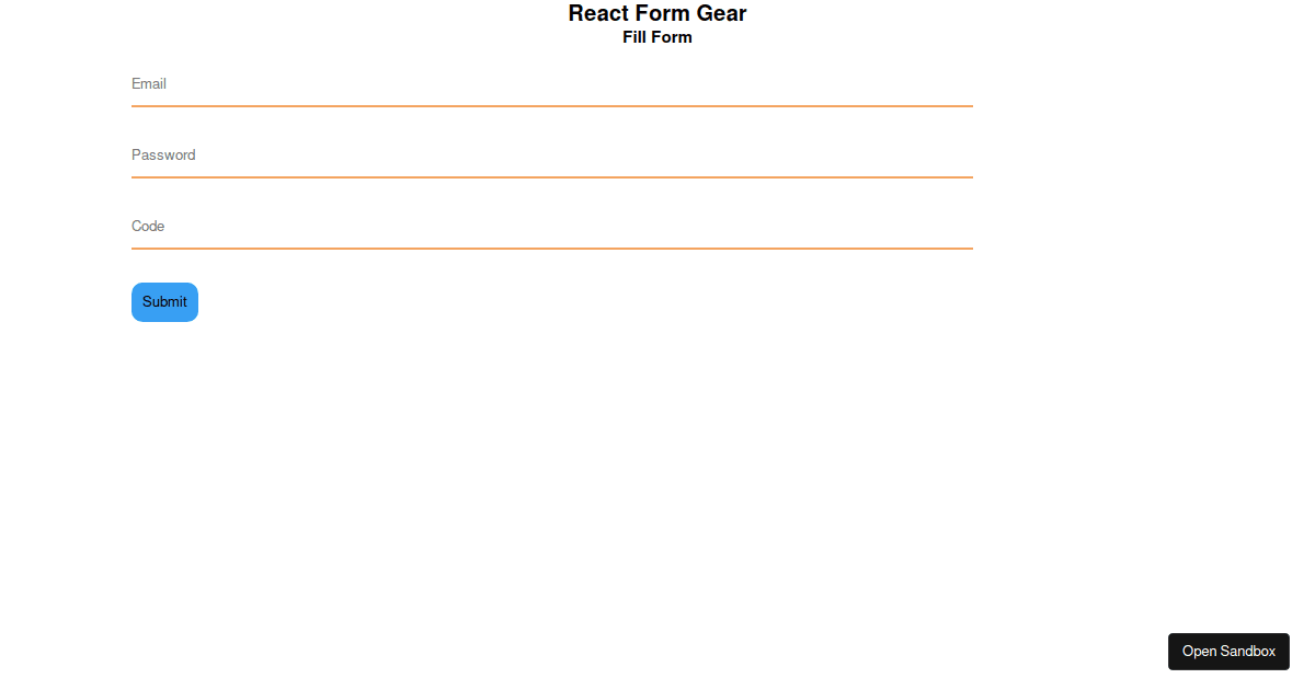 React Form Gear Demo - Codesandbox