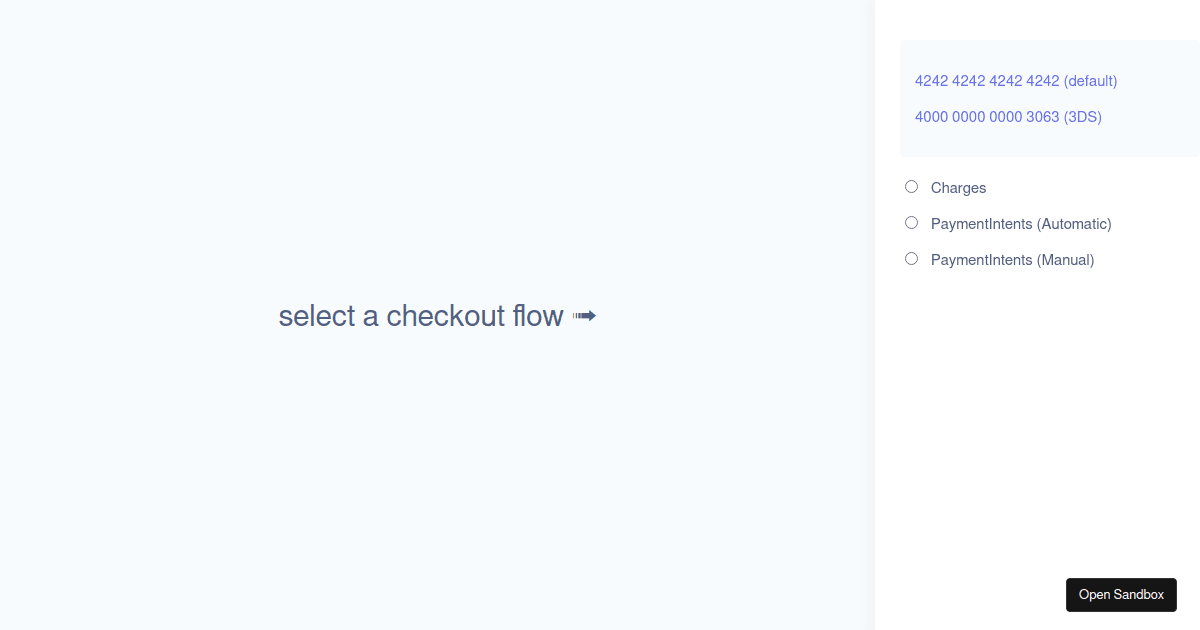 Stripe Payments React Client Codesandbox