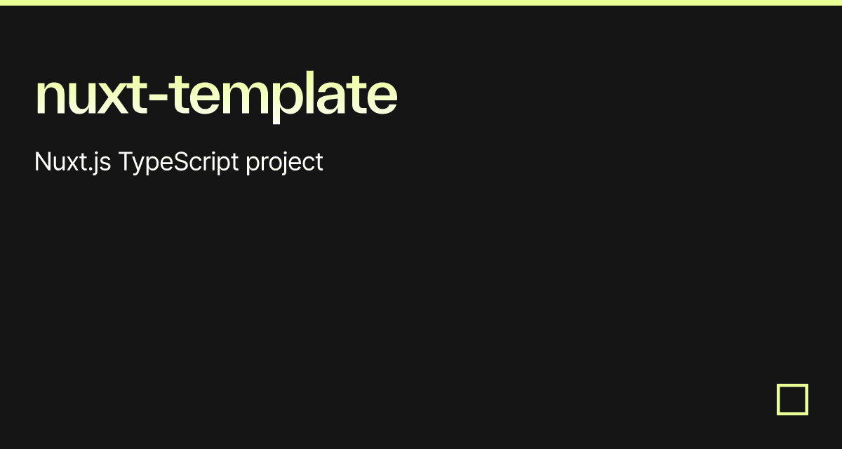 nuxt-template - Codesandbox